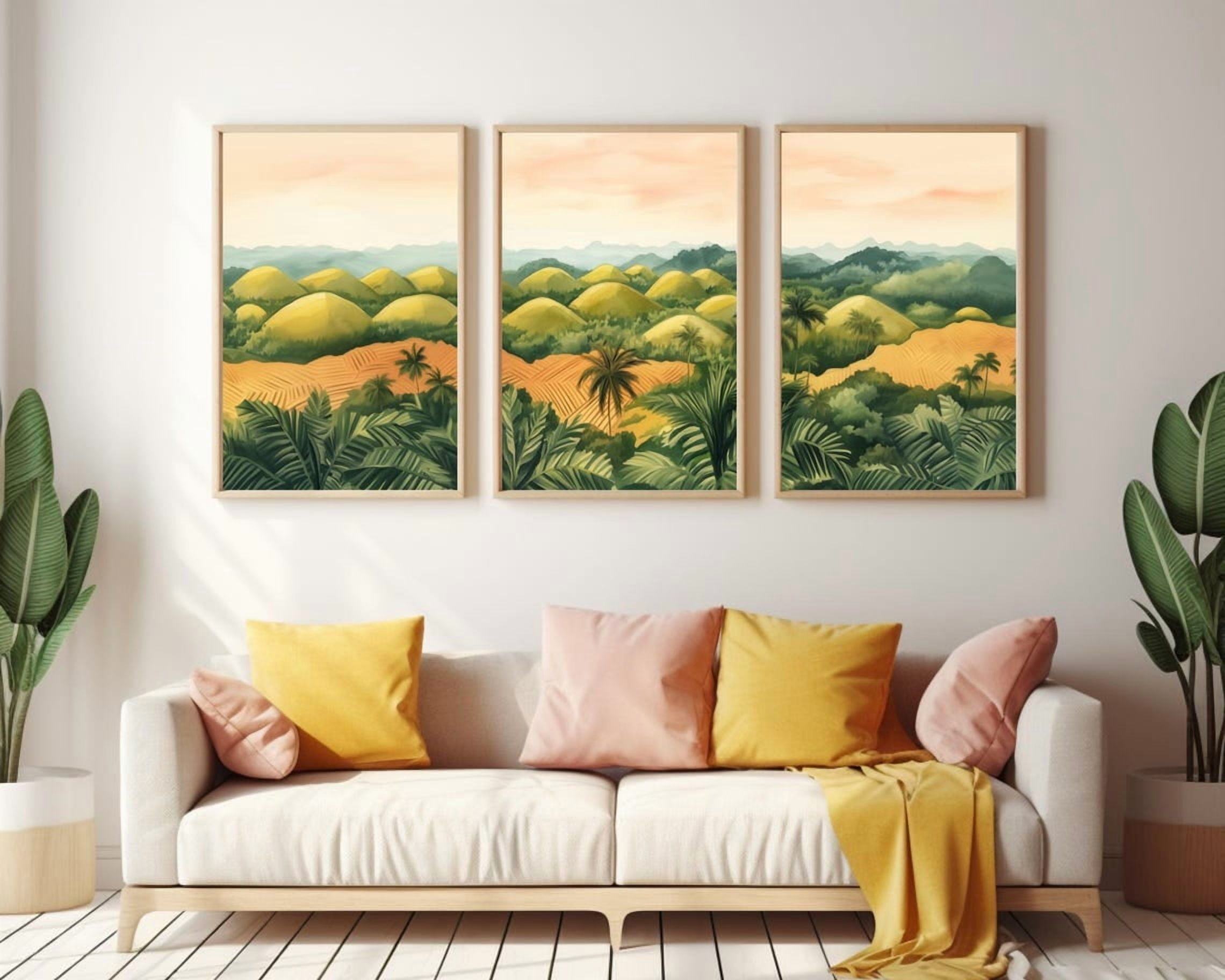 UNFFRAMED Chocolate Hills Poster, Set Of 3, Bohol, Philippines Wall Art ...
