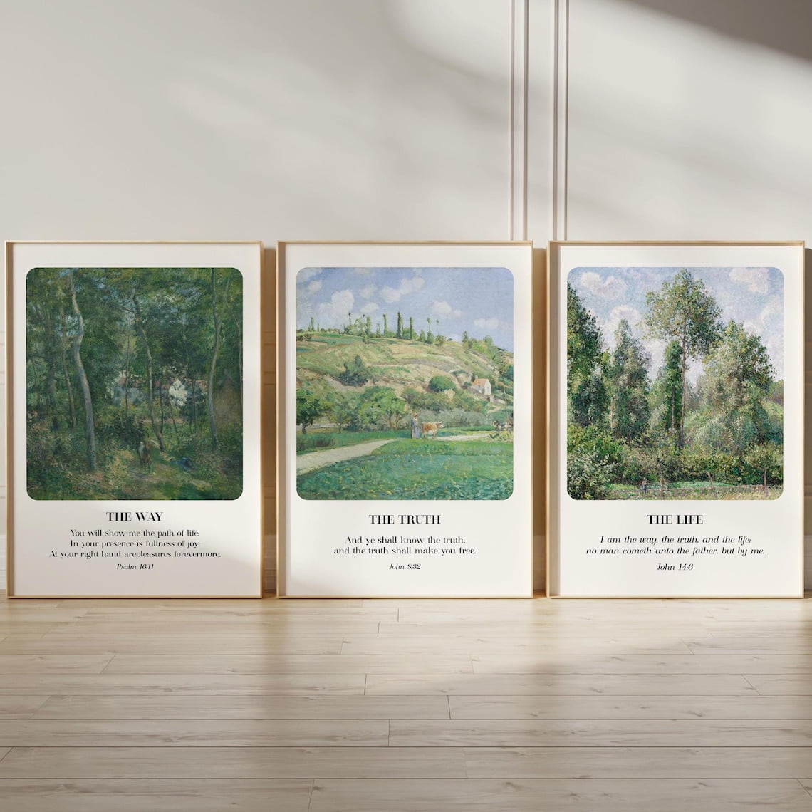 Luvia Christian Set Of 3 The Way The Truth The Life Bible Verses ...