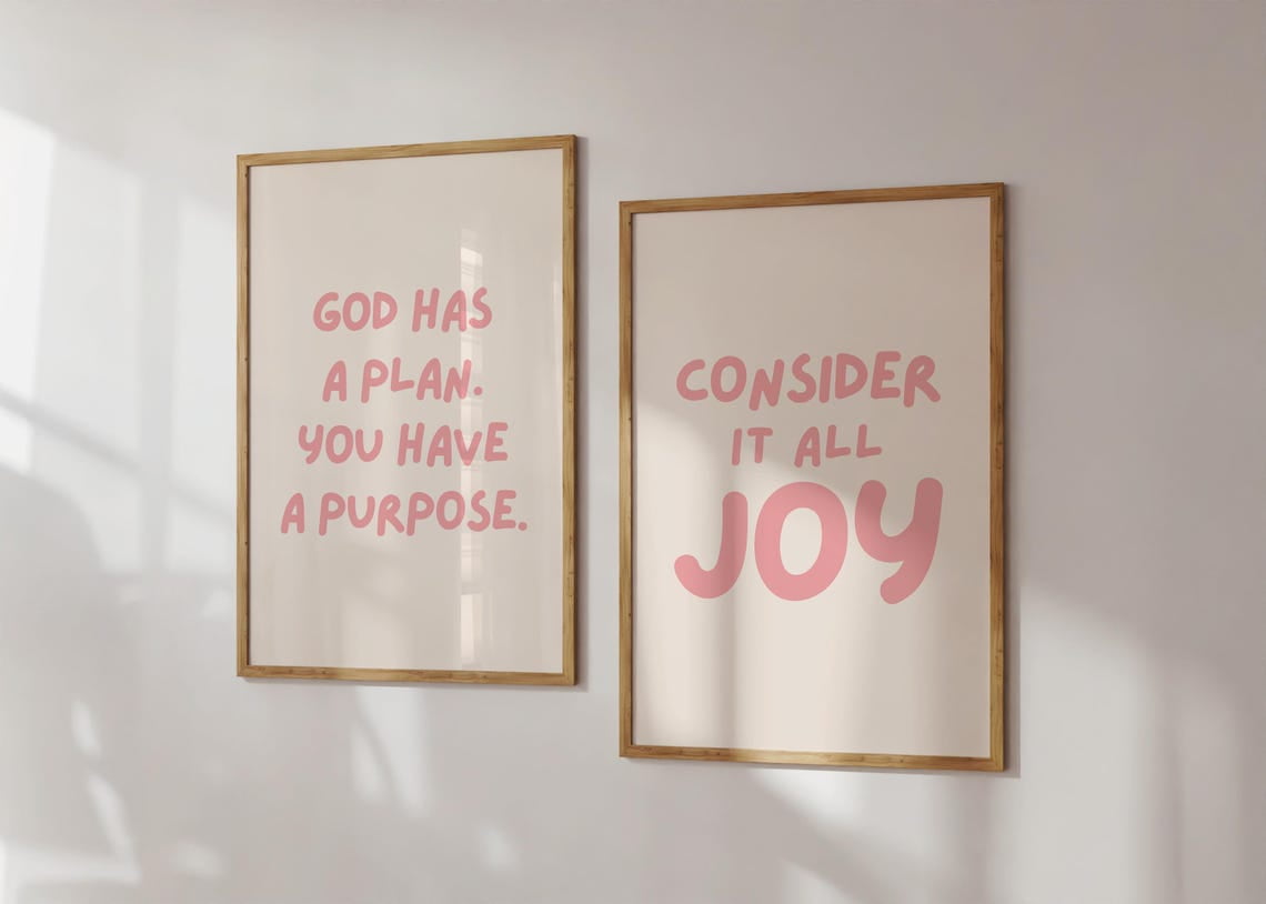 UNFFRAMED Christian Wall Art, Cute Christian Poster, Consider it All ...