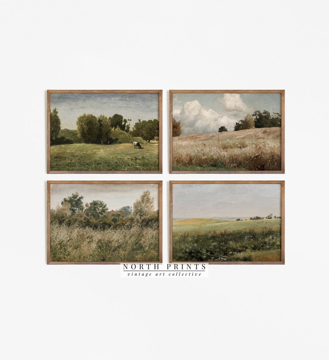 UNFFRAMED Country Landscape Gallery Wall Poster Set, Vintage, North ...