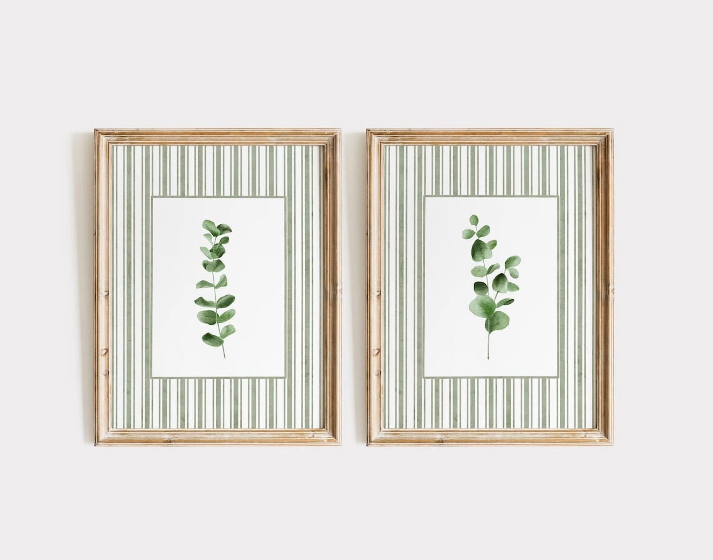 UNFFRAMED Eucalyptus Botanical Posters Set, Sage Green Wall Art Or ...