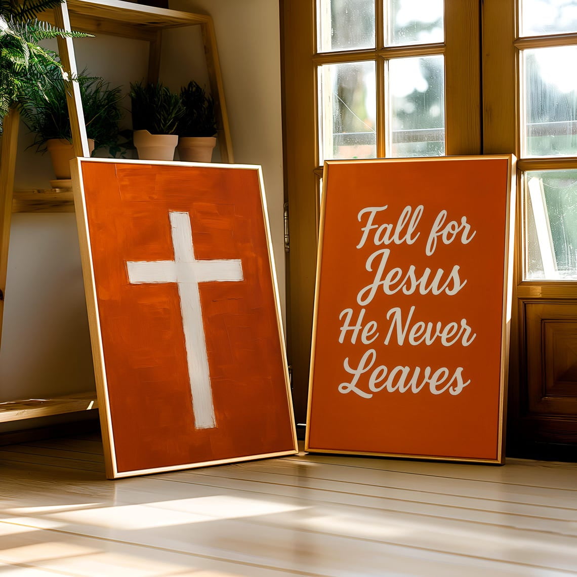 UNFFRAMED Fall For Jesus Poster Set: Christian Bible Verse Art Set 2 ...