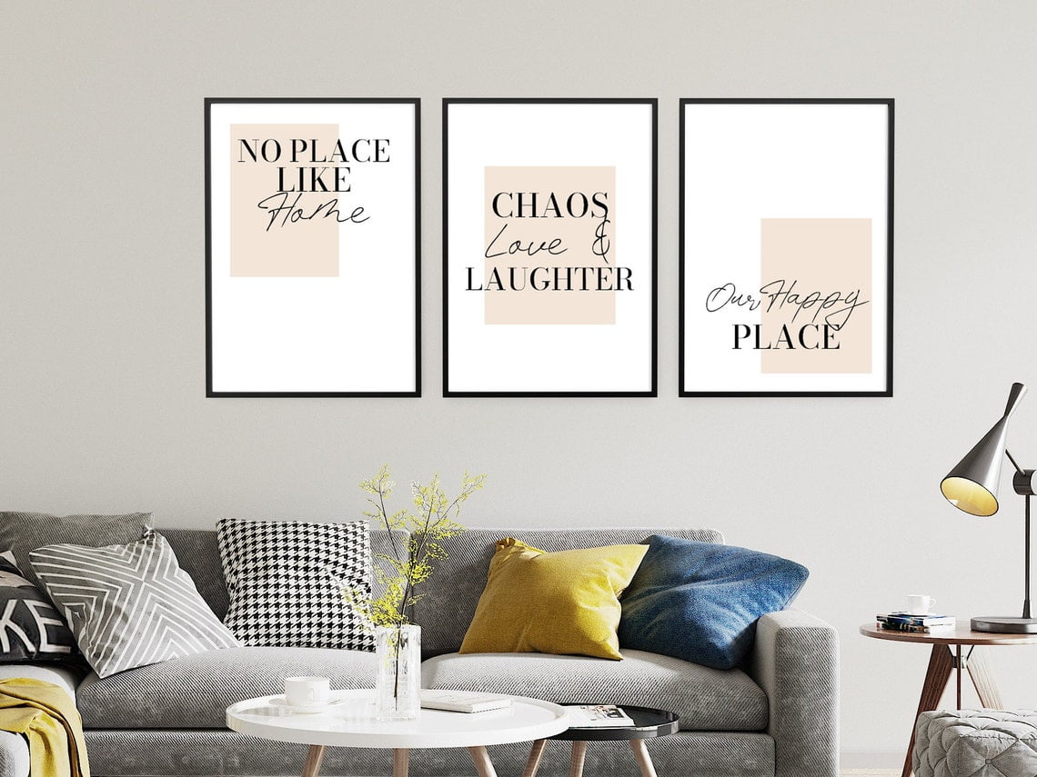 UNFFRAMED Family Quote Posters Set, Minimalist Home Wall Decor, Our ...