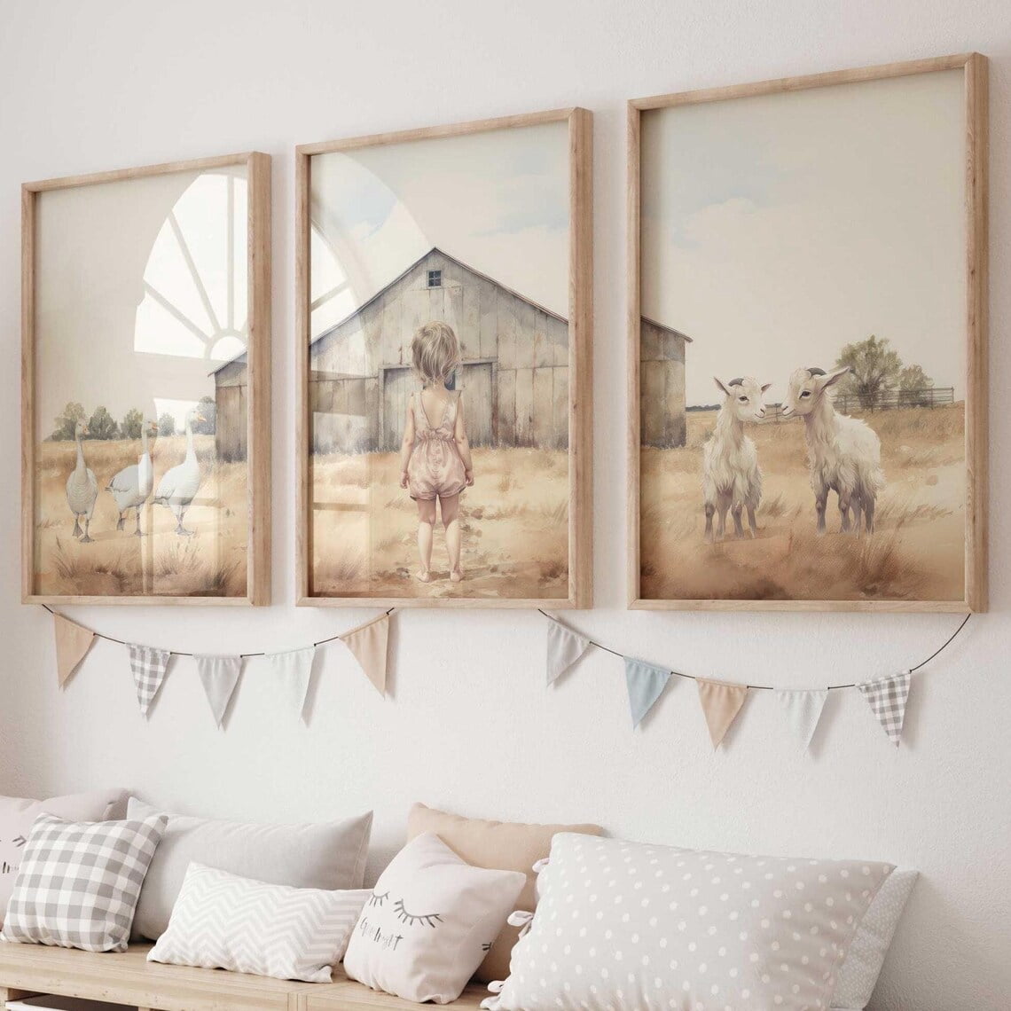 Luvia Farm Nursery Decor, Farmhouse Nursery, Goats & Geese Farm Animals ...