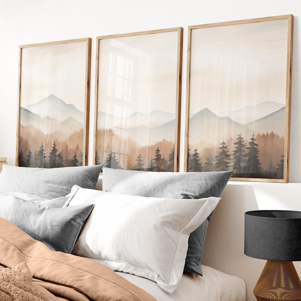 Luvia Forest & Mountain Landscape Poster, Nature Nursery Art, Fall ...