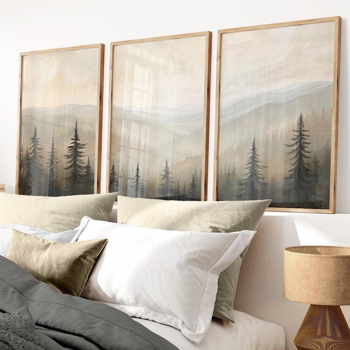 Luvia Forest & Mountain Poster, Nature Nursery Art, Forest Landscape ...