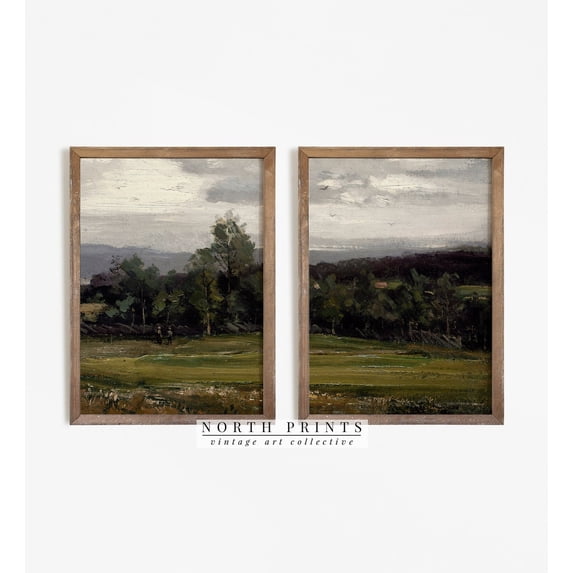 UNFFRAMED French Country Landscape Poster Set 2 Pieces, Country, S2-26 ...