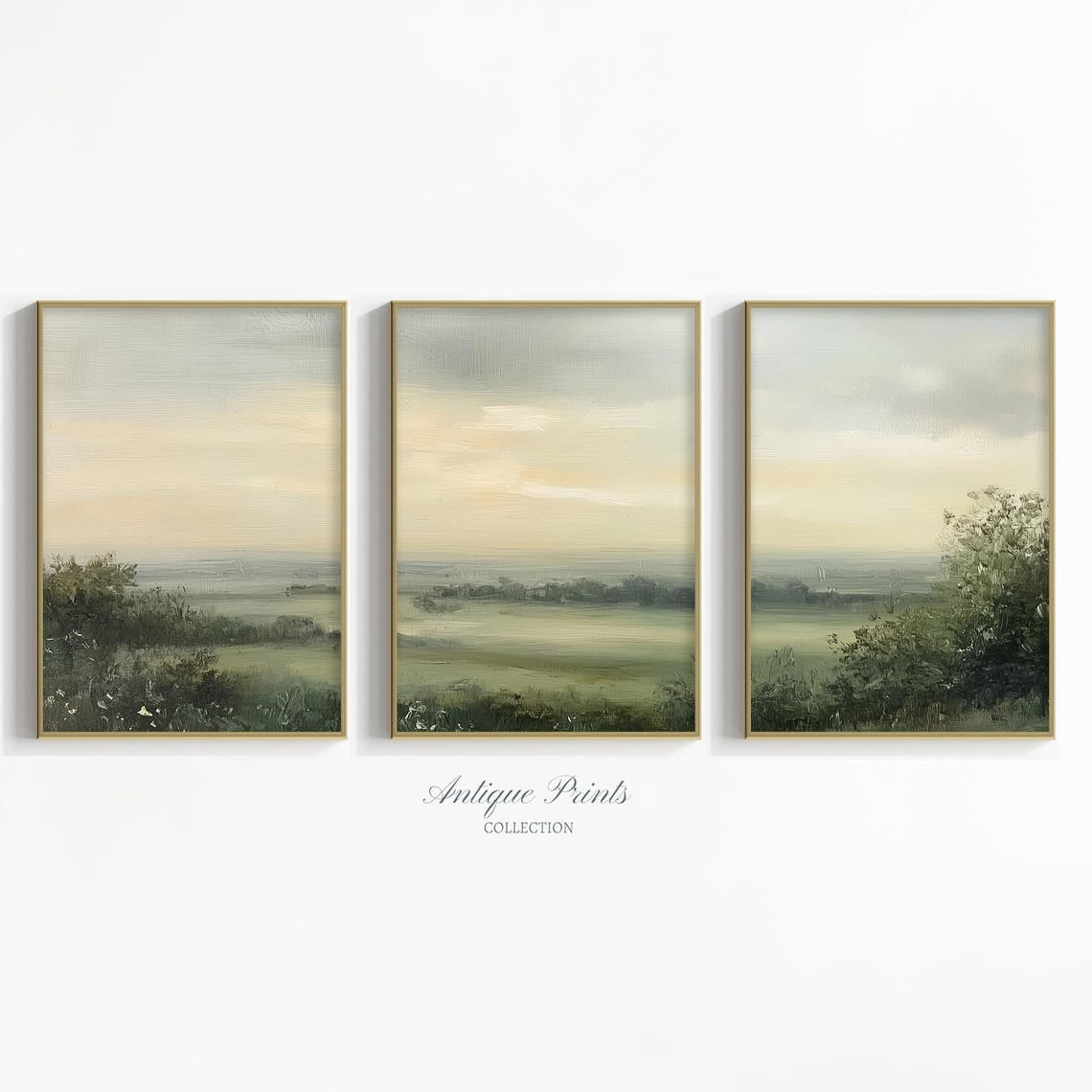 UNFFRAMED French Country Set Split Poster, Country 3 Pieces Cottage ...