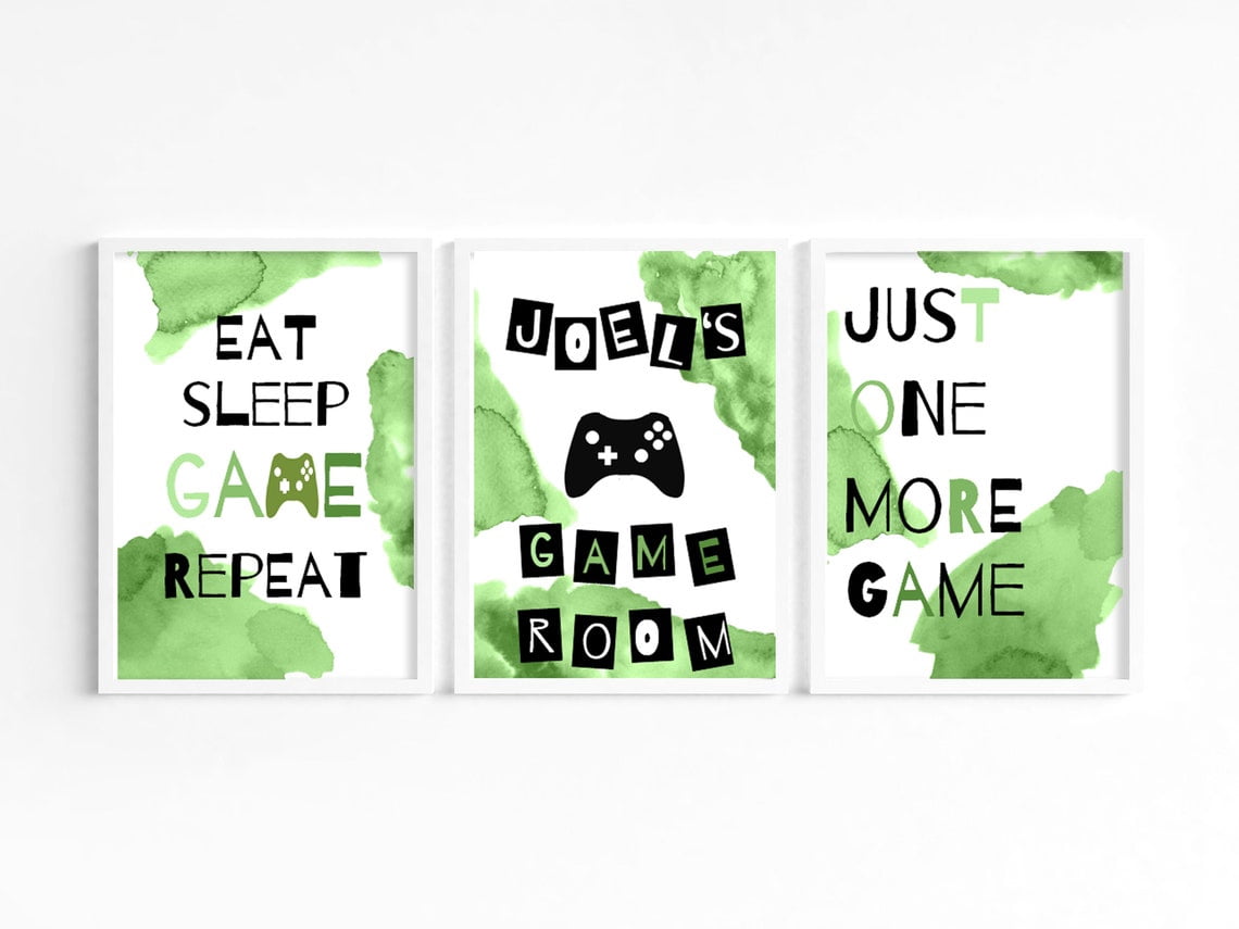 UNFFRAMED Gamer Postersset Of Posters, Gamer Room Decor, Posters For ...