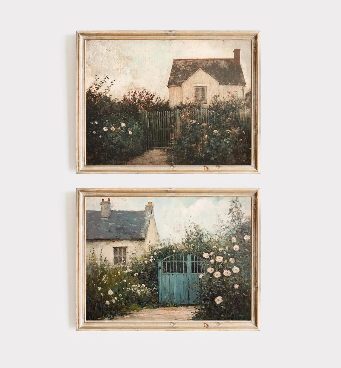 UNFFRAMED Garden Country Cottage Set Of Two Posters, Cottagecore Wall ...