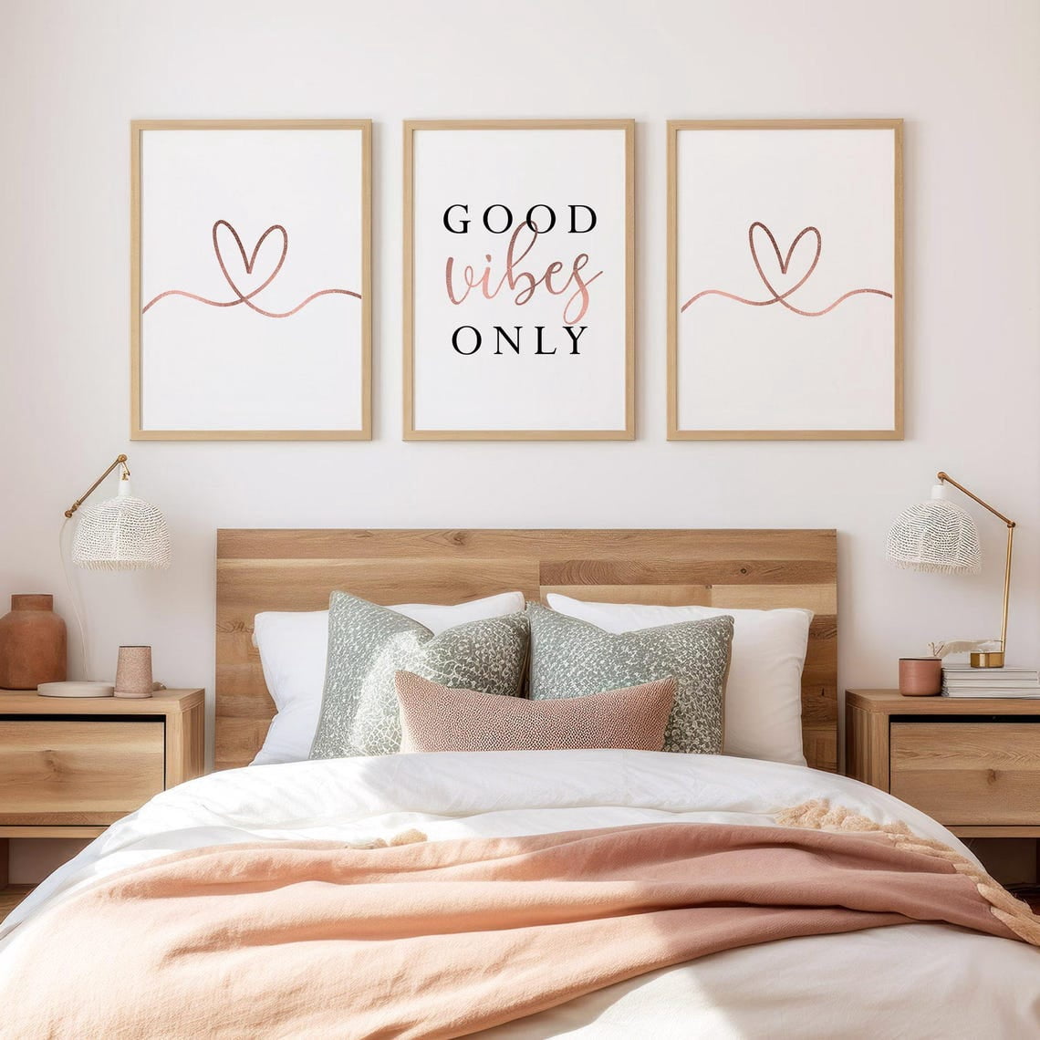 UNFFRAMED Good vibes only,Good vibes sign,Bedroom wall decor,Good vibes ...