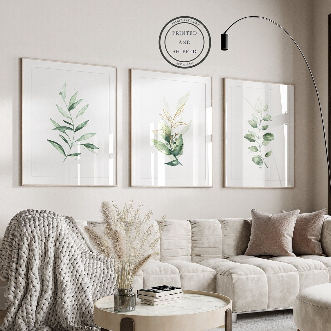 UNFFRAMED Green Leaf Posters, Botanical Art, Plant Art, Leaf Posters ...