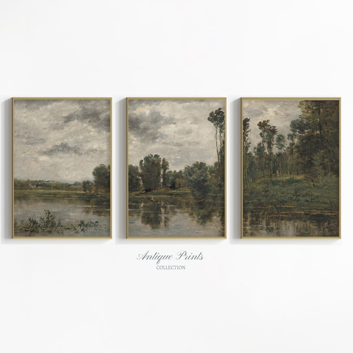 UNFFRAMED Landscape Poster Set, Neutral Country Vintage Wall Art ...