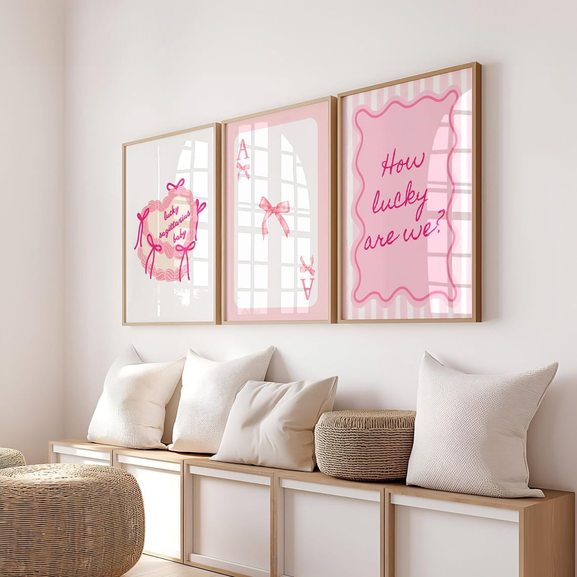 UNFFRAMED How Lucky Are We Print, Capricorn Baby Print, Trendy Girly ...