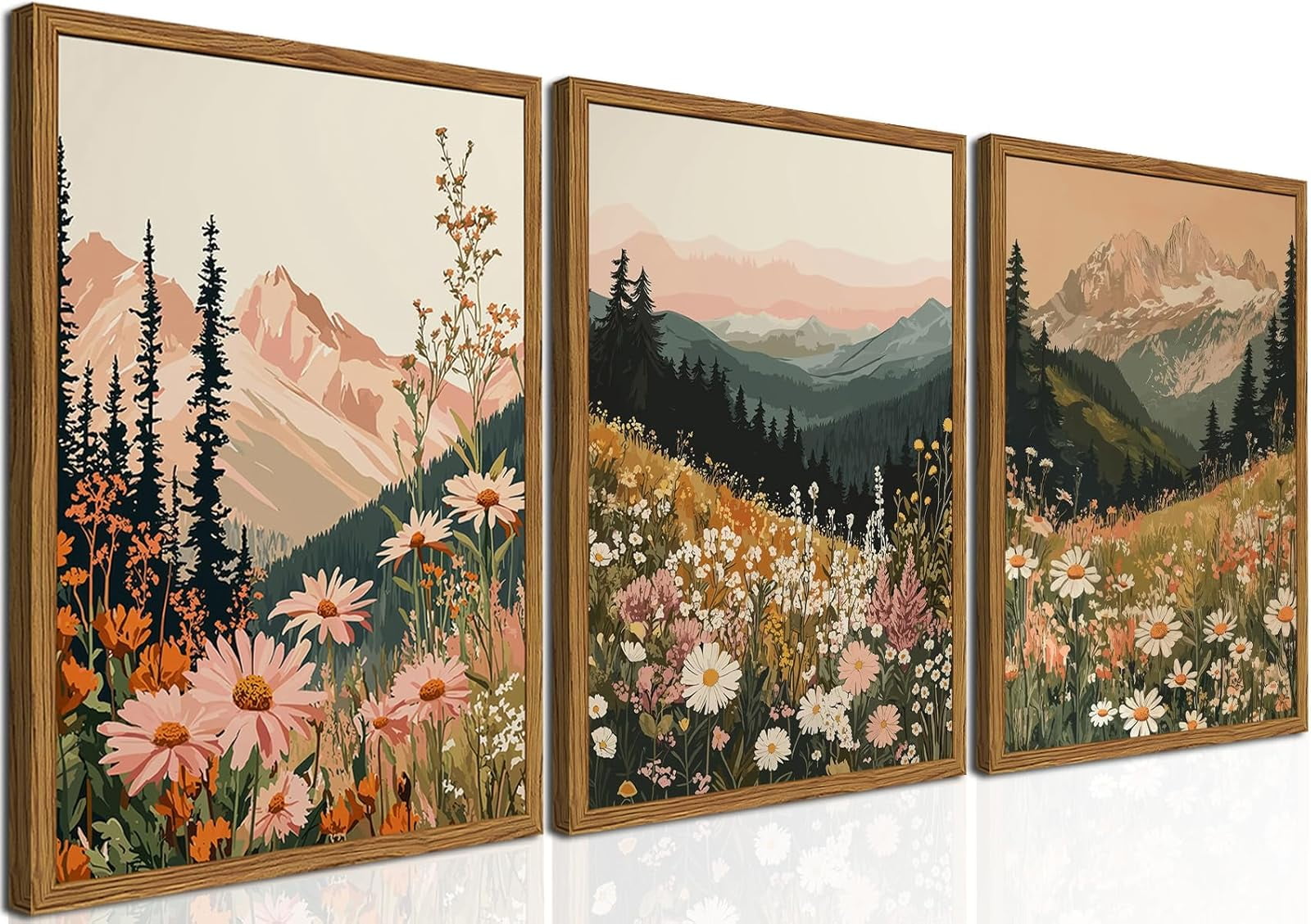 UNFFRAMED Luvia Set of 3 Colorful Landscape Poster Wall Art ...