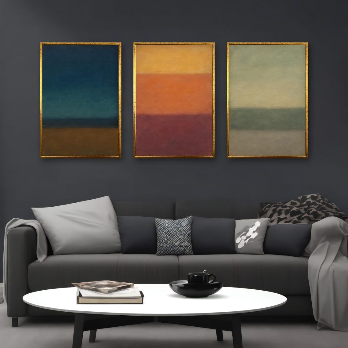 UNFFRAMED Mark Rothko Set, Abstract Color Field Wall Art, Ready To Hang ...