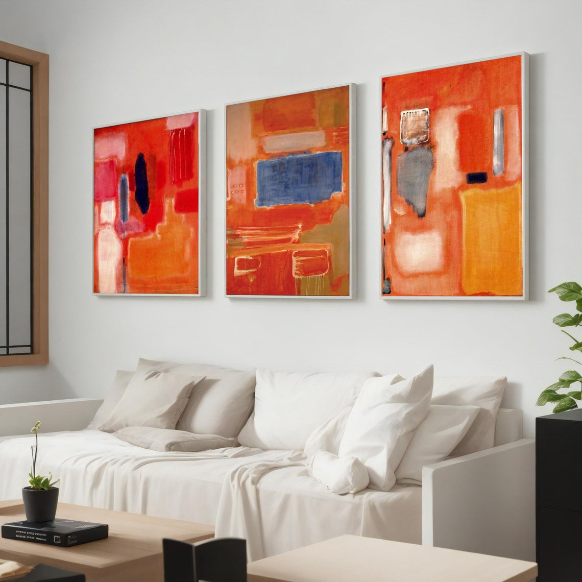 UNFFRAMED Mark Rothko Set Of 3, Poster Art Reproduction, Rothko ...