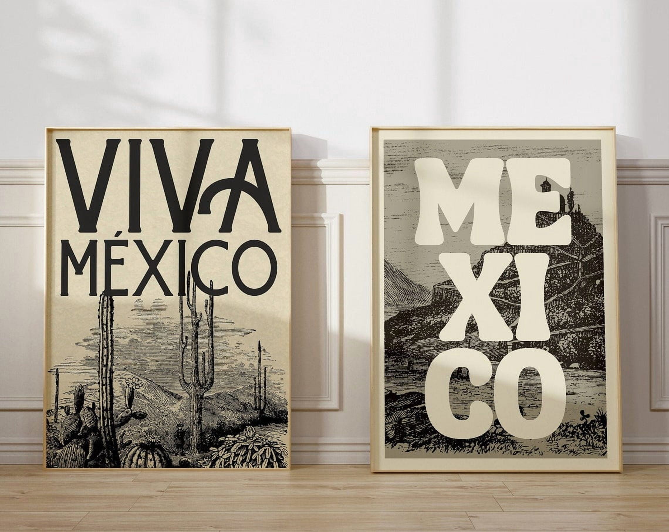 UNFFRAMED Mexico Art Posters Mexico Mexico Travel Posters Vintage ...