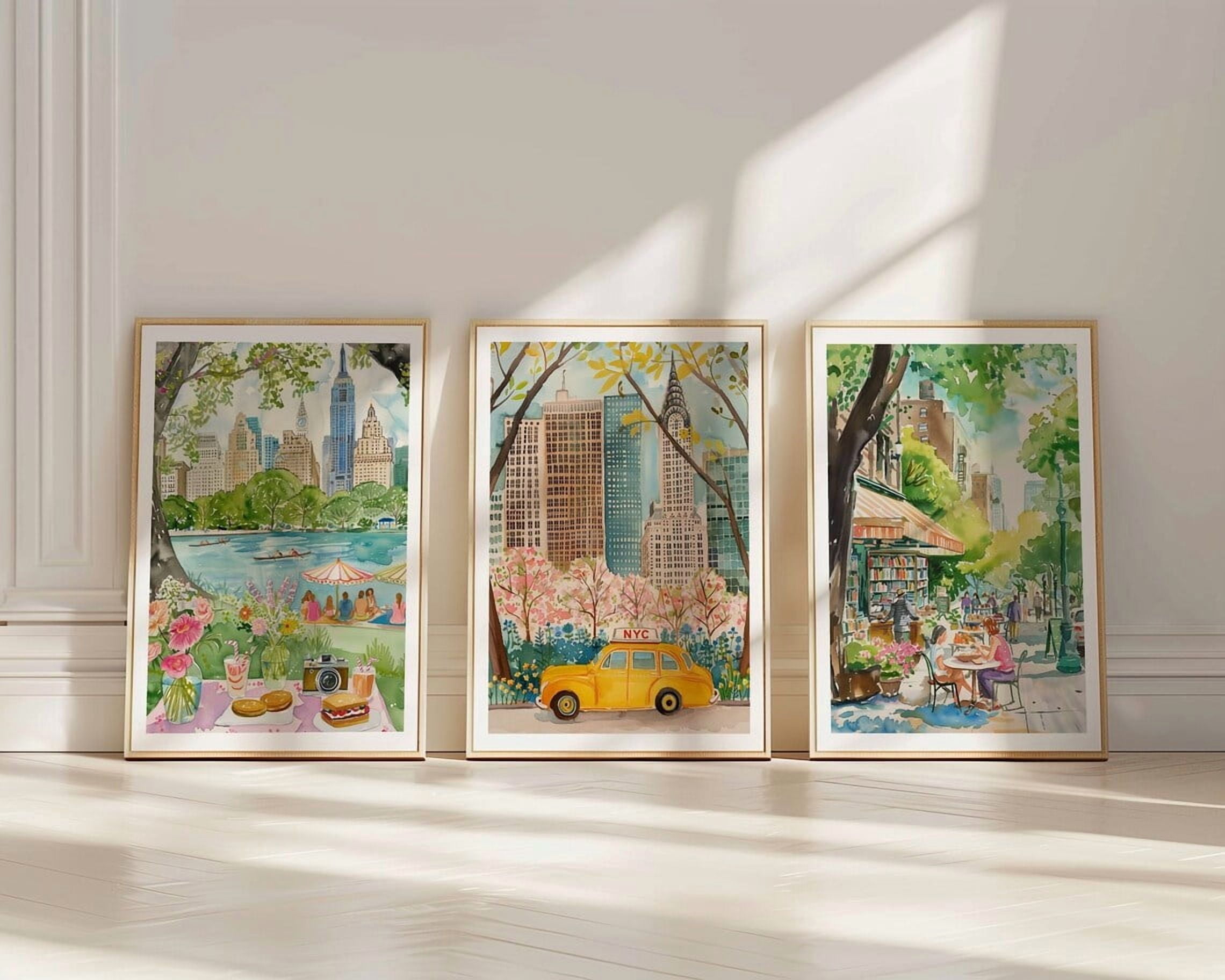 UNFFRAMED New York City Posters, Set, Nyc Wall Decor, Nyc Wall Art, New ...