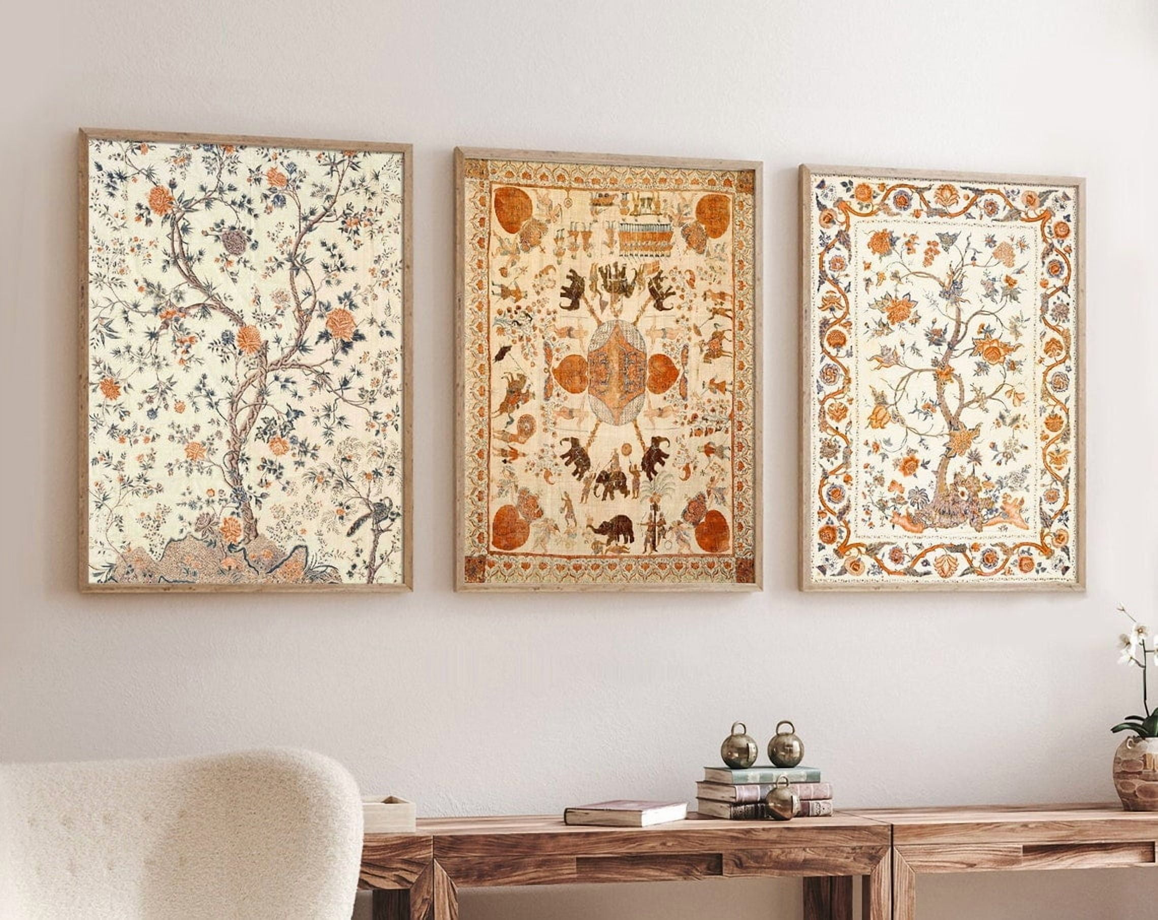 Luvia Ottoman Art Posters - Floral And Historical Designs Set Of 3 ...
