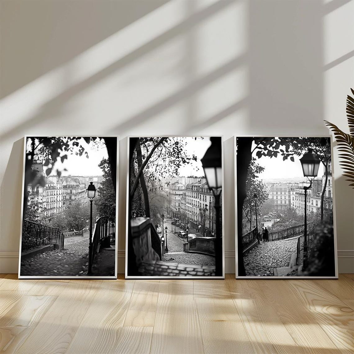 UNFFRAMED Paris Street Photography Print Set, Vintage Black and White ...