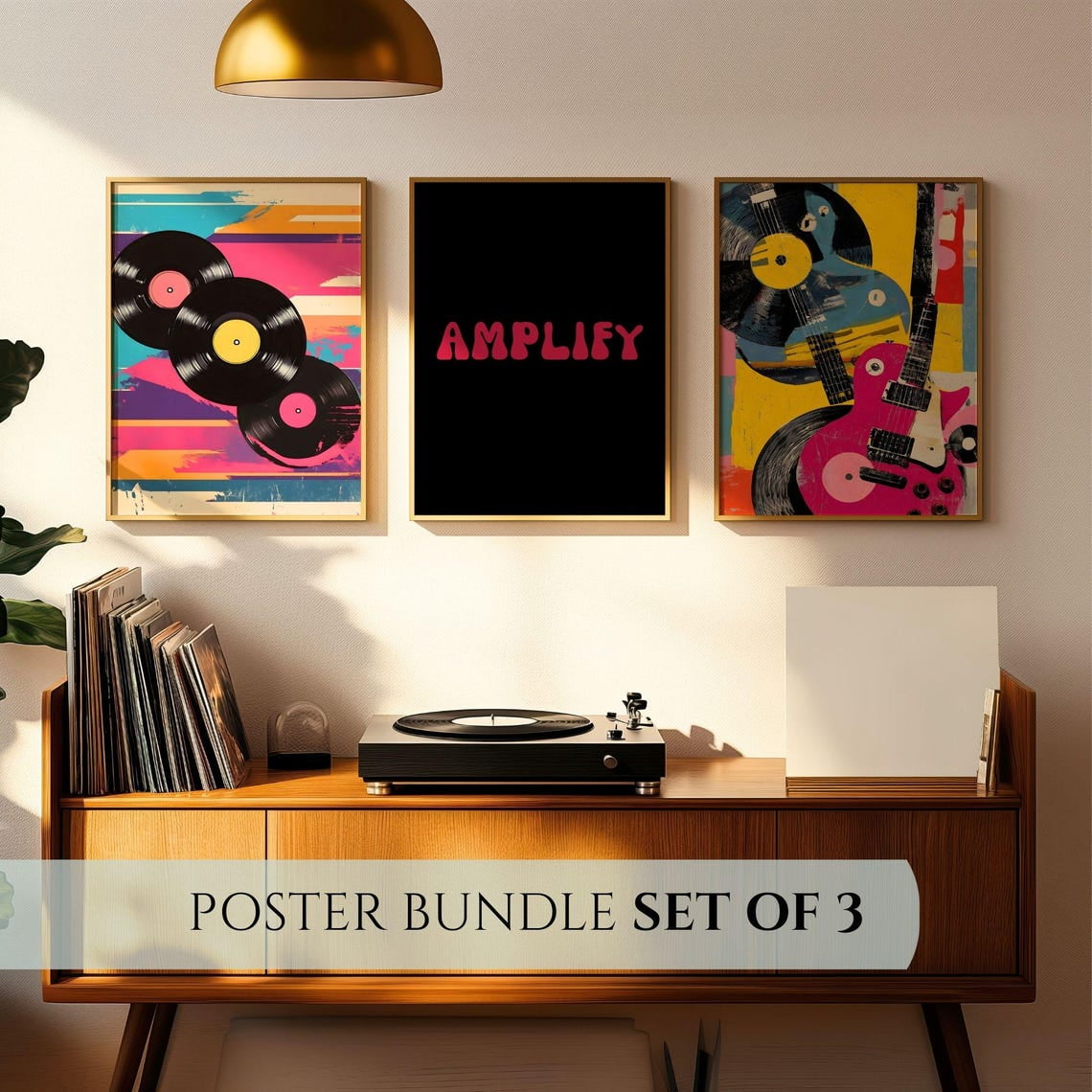 UNFFRAMED Retro Music Posterset Music Wall Art Posters, Vinyl Record ...