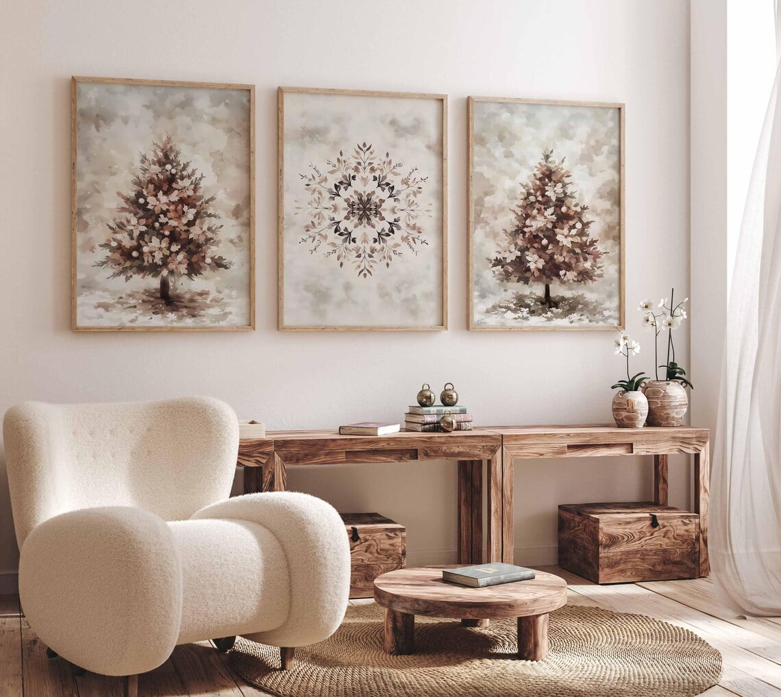 UNFFRAMED Rustic Gallery Wall Art Set Of 3 Posters Farmhouse Poster ...