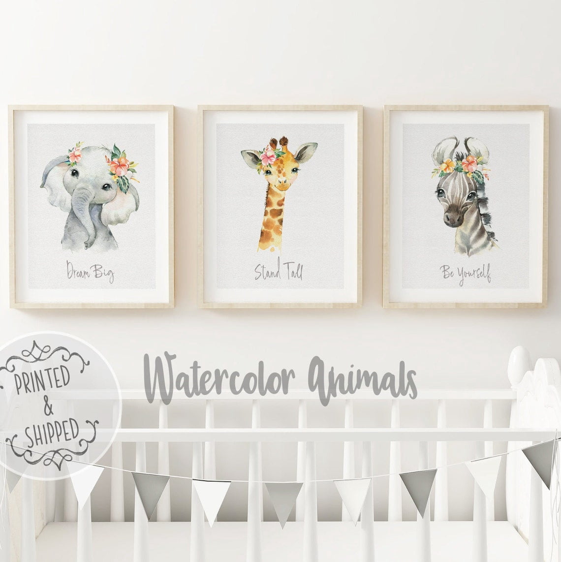 UNFFRAMED Safari Animals Nursery Posters, Nursery Animals Art, Jungle ...