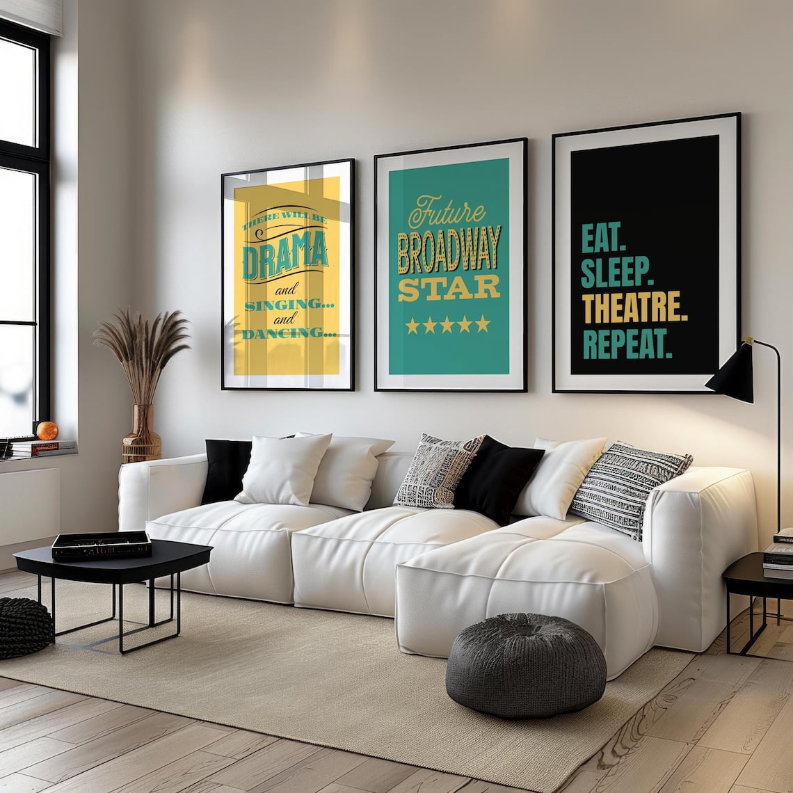UNFFRAMED Set Of 3 Theatre Lover Posters, Three Piece Wall Art, Drama ...