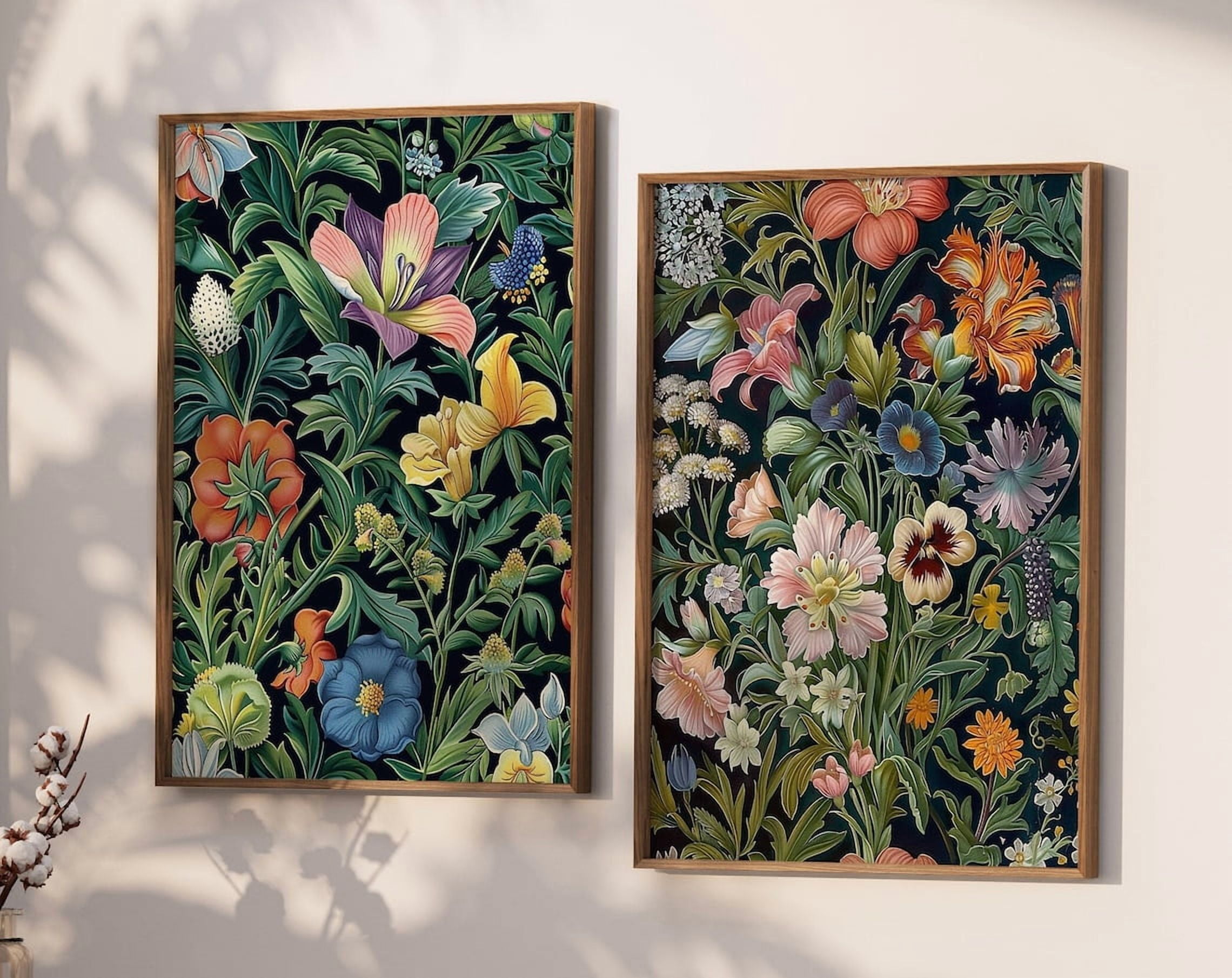 Luvia Set Of 2 Flower Print, Exhibition Print, Textiles Art, Floral ...