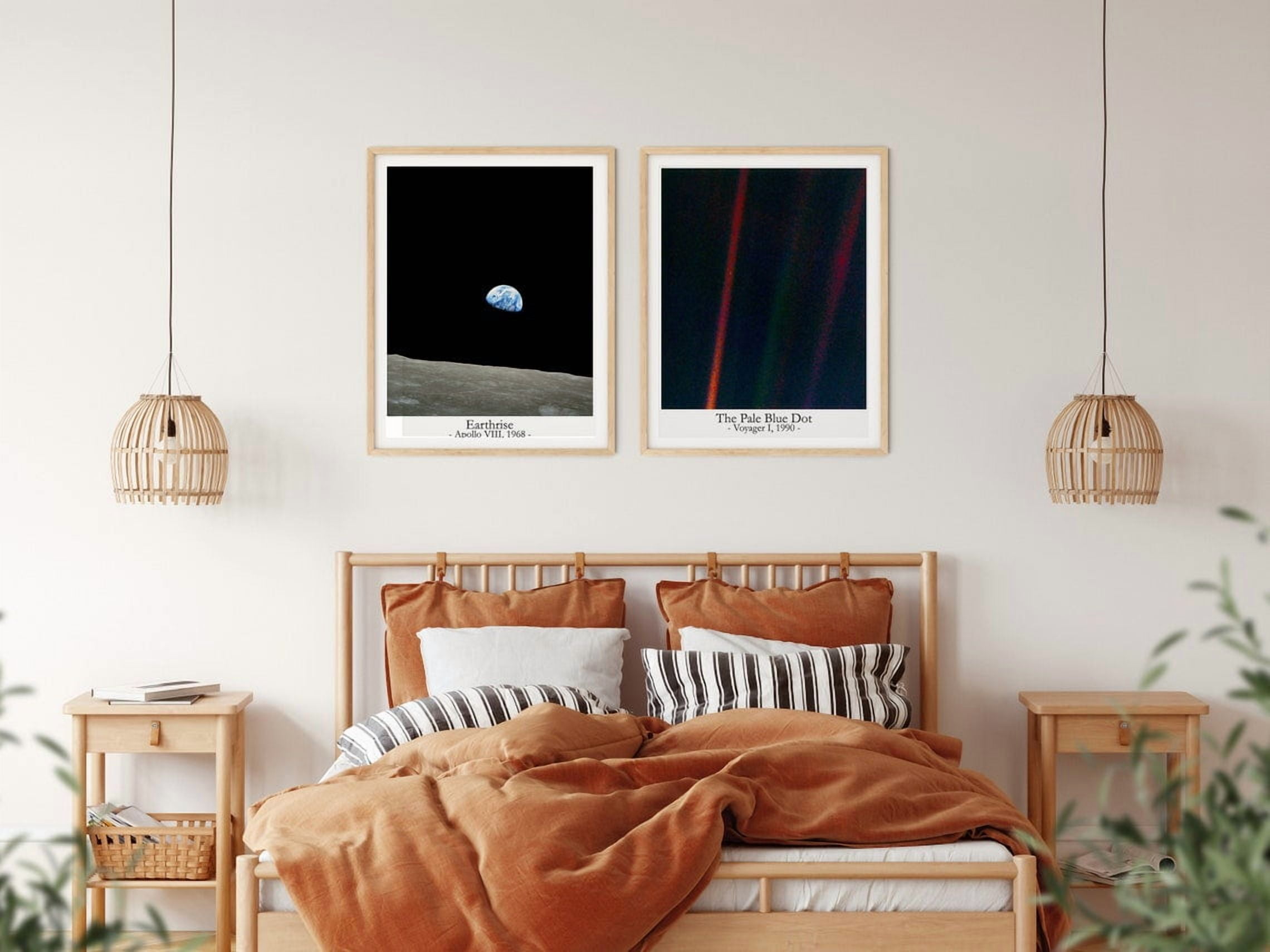 Luvia Set Of 2 The Pale Blue Dot And Earthrise Photos Space Photos Pale ...