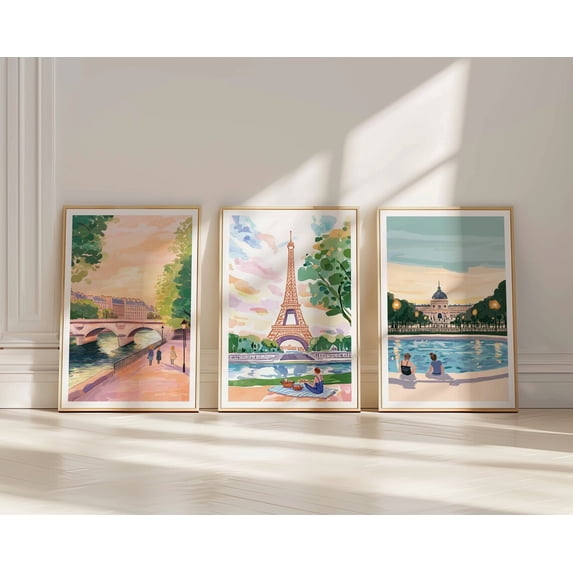 UNFFRAMED Set Paris Wall Art Posters, Paris Wall Decor, Paris Art ...