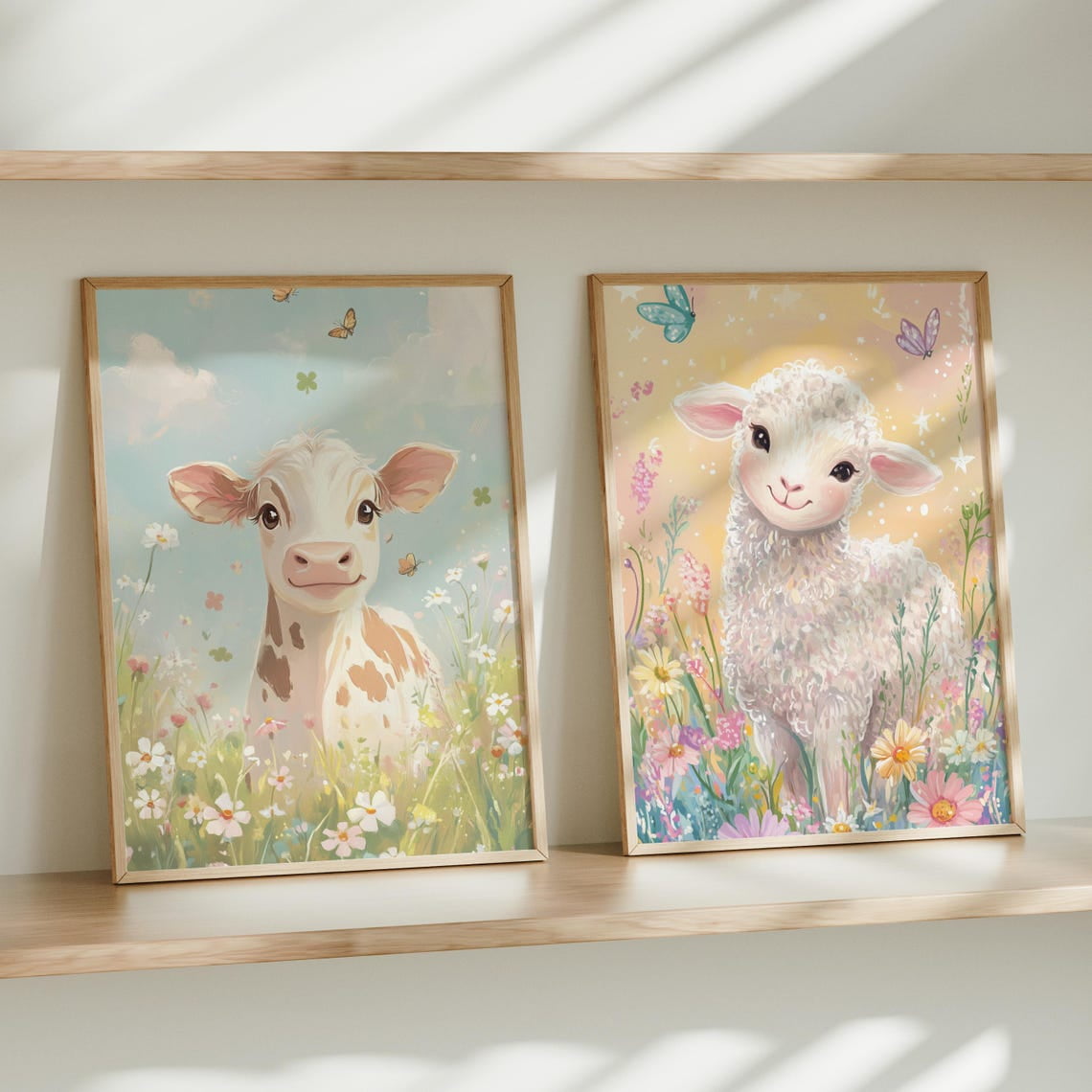 UNFFRAMED Set Posters, Farm Animal Wall Art, Cute Nursery Decor ...