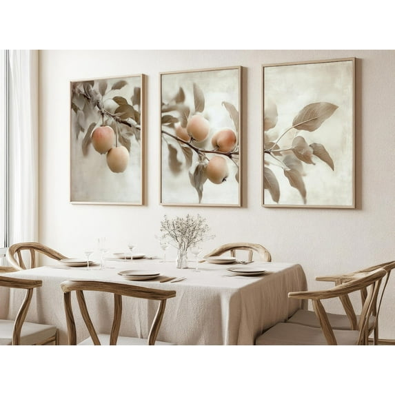 UNFFRAMED Vintage Apple Tree Branch Poster Set, Rustic Botanical Wall ...