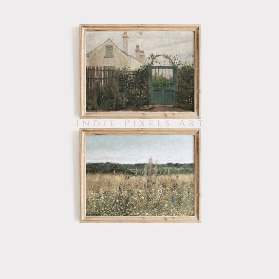 UNFFRAMED Vintage Countryside Art Posters Set, Rustic Farmhouse Wall ...