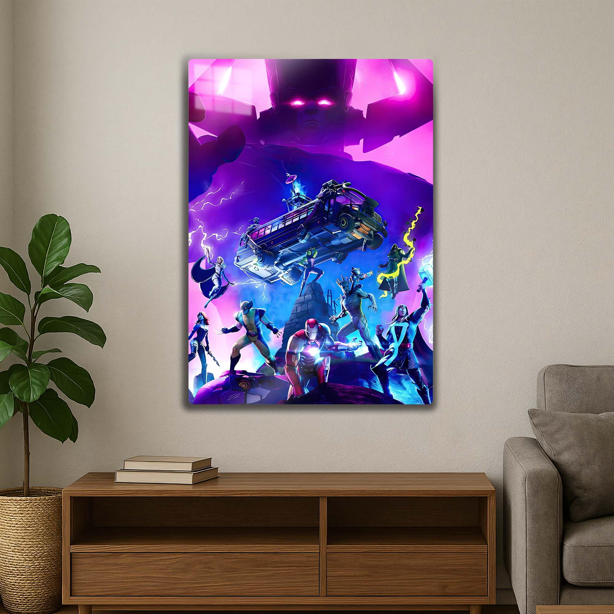 UNFRAMED Fotrnite Metal Poster, Funny Art, Kids Gamer Gift, Meme Wall ...