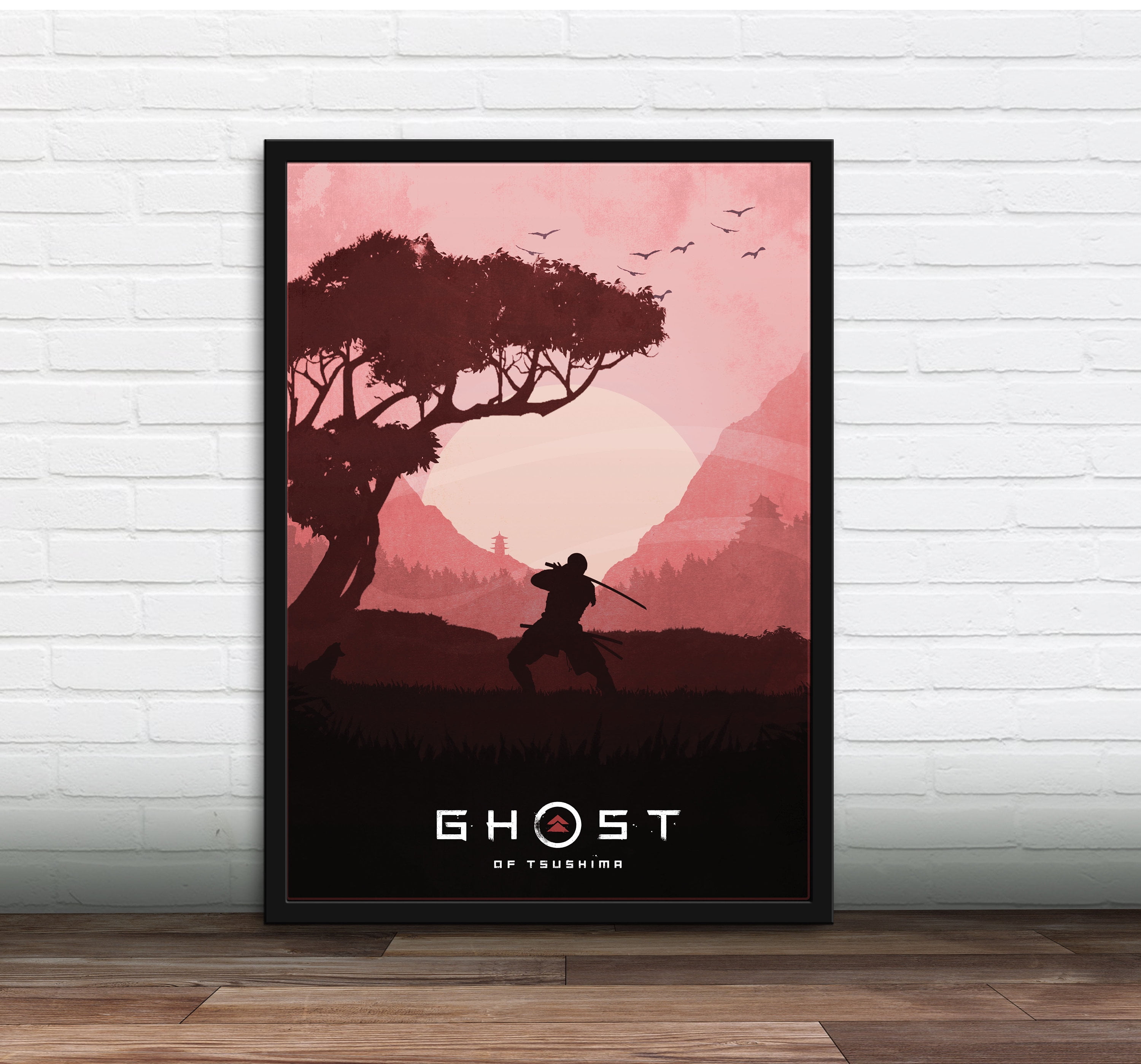 UNFRAMED Minimalist Video Game Poster - Ghost of Tsushima, Art Print ...
