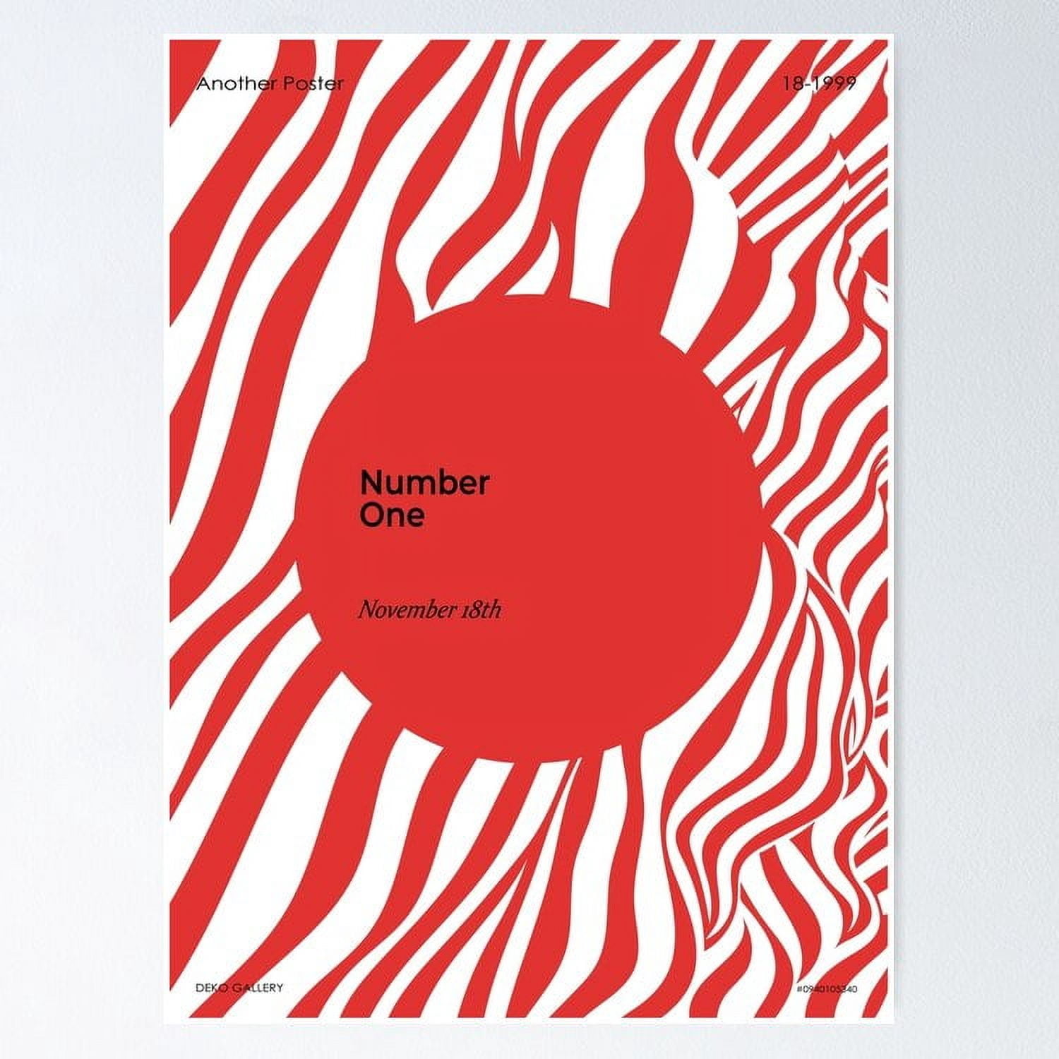 UNFRAMED Poster Number One - Red UNFRAMED Poster, 12x18 - Walmart.com