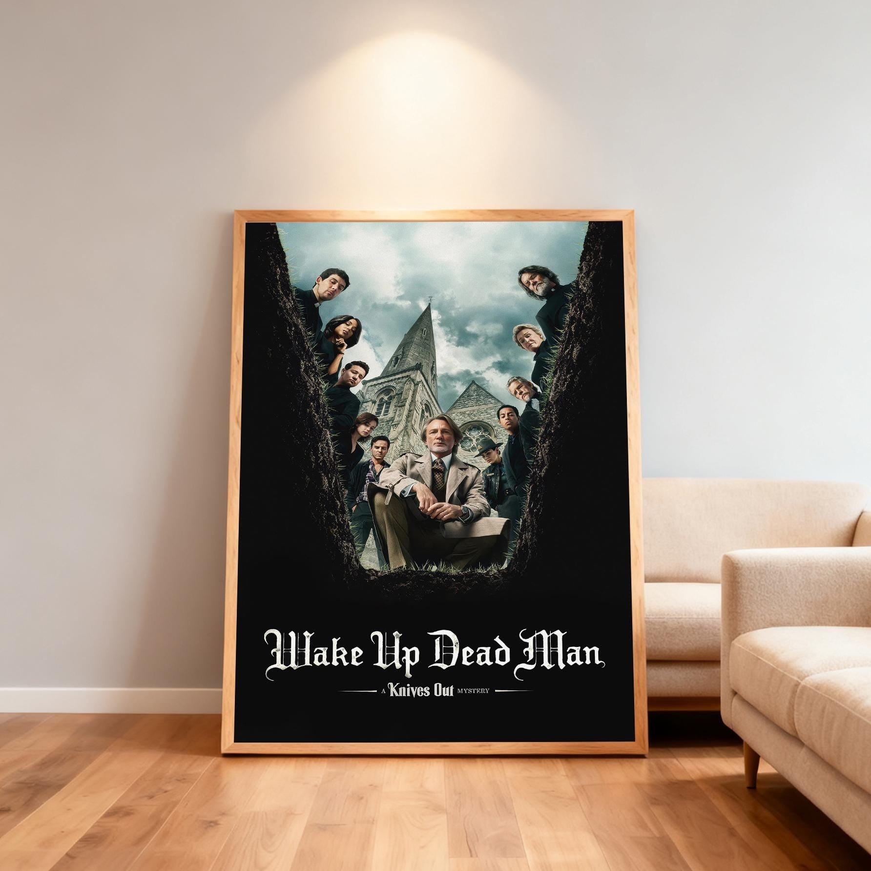 UNFRAMED Wake Up Dead Man A Knives Out Mystery Movie Poster | High ...