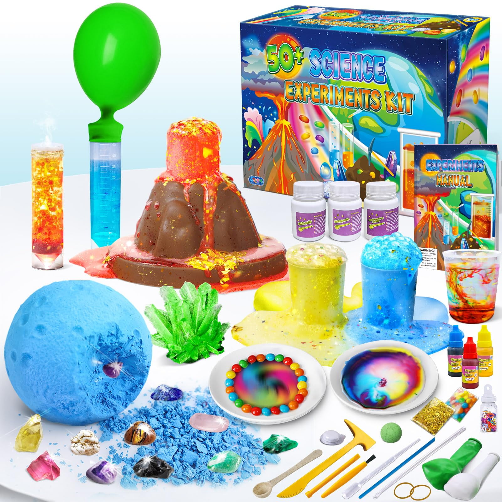 UNGLINGA 50+ Science Lab STF9 Experiments Kit for Kids, STEM Activities ...