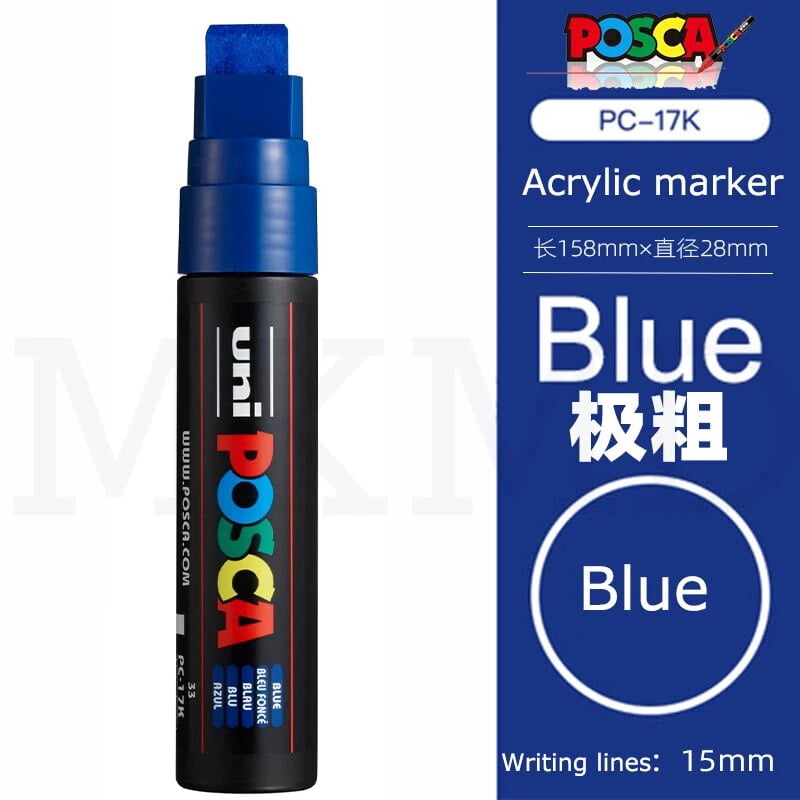 UNI Marker POSCA PC-17K 8 Color Set POP Poster Waterborne Advertising ...