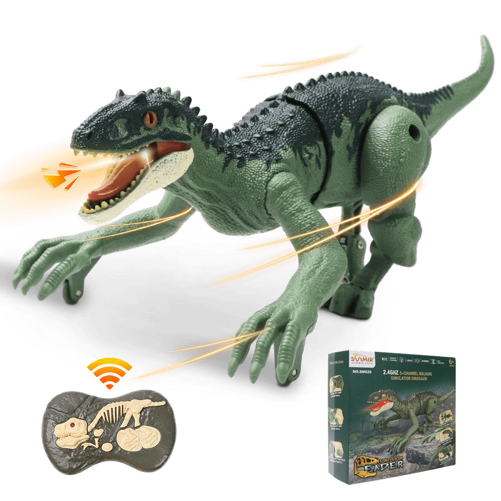 UNI Remote Control Dinosaur Robot Tyrannus Toys - RC Realistic Walking ...