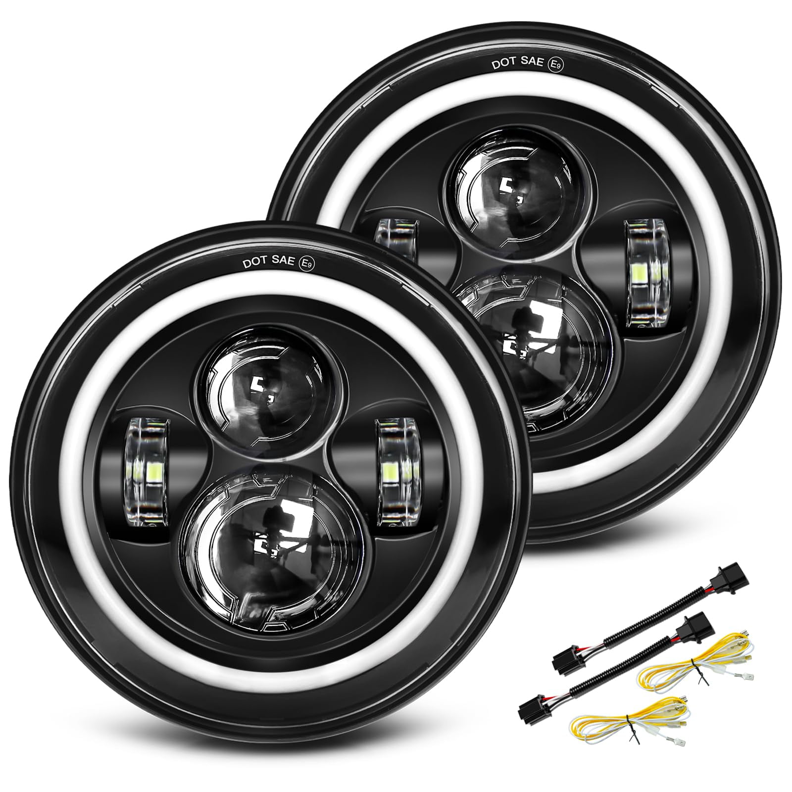 UNI-SHINE Projector 7 inch IFF17 Led Headlight Round Approved H6024 Led ...