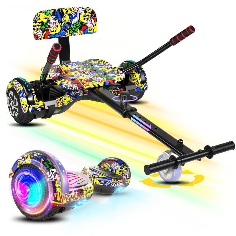 UNI-SUN Hoverboard with Go Kart, Bluetooth Hoverboard with Seat ...