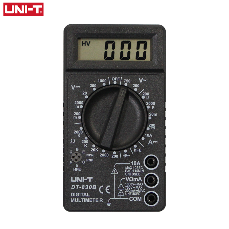 UNI-T DT830D DT830B Digital Multimeter CE 1999 Count Electric AC DC Current Voltage Meter ...