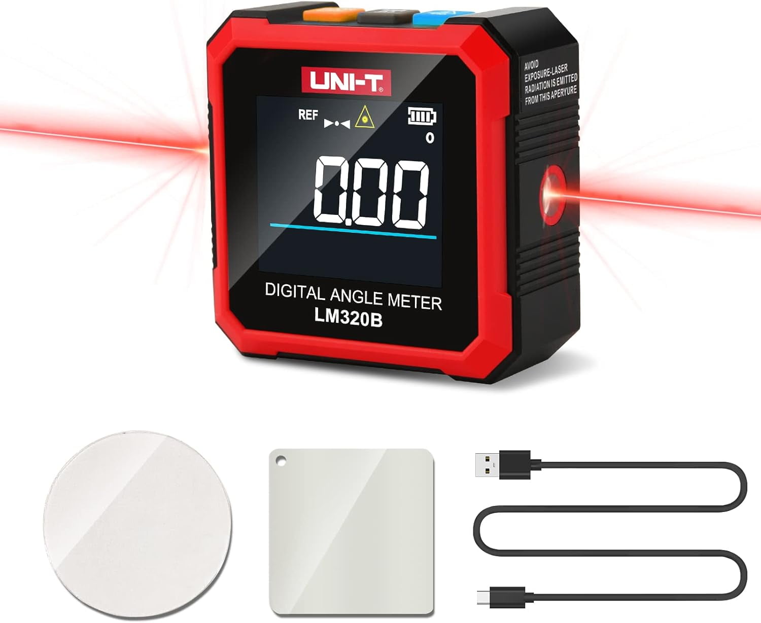 UNI-T LM320B Inclinometer Digital Laser Measure Angle Meter Auto Protractor Sensor Professional ...