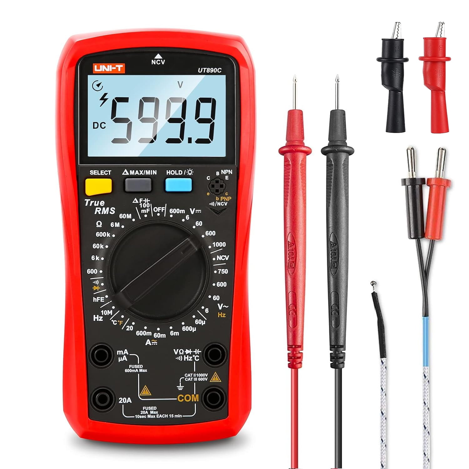 UNI-T Multimeter Kit UT890C 6000 Count Manual Range High Accuracy ...