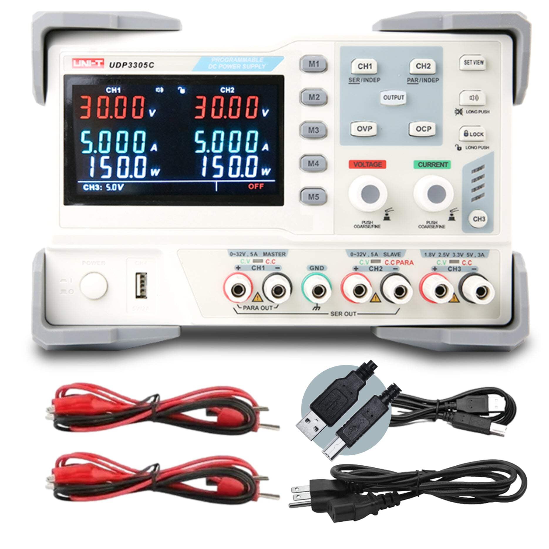 UNI-T UDP3305C 3Ch Advanced-Series Programmable Linear DC Power Supply - Walmart.com