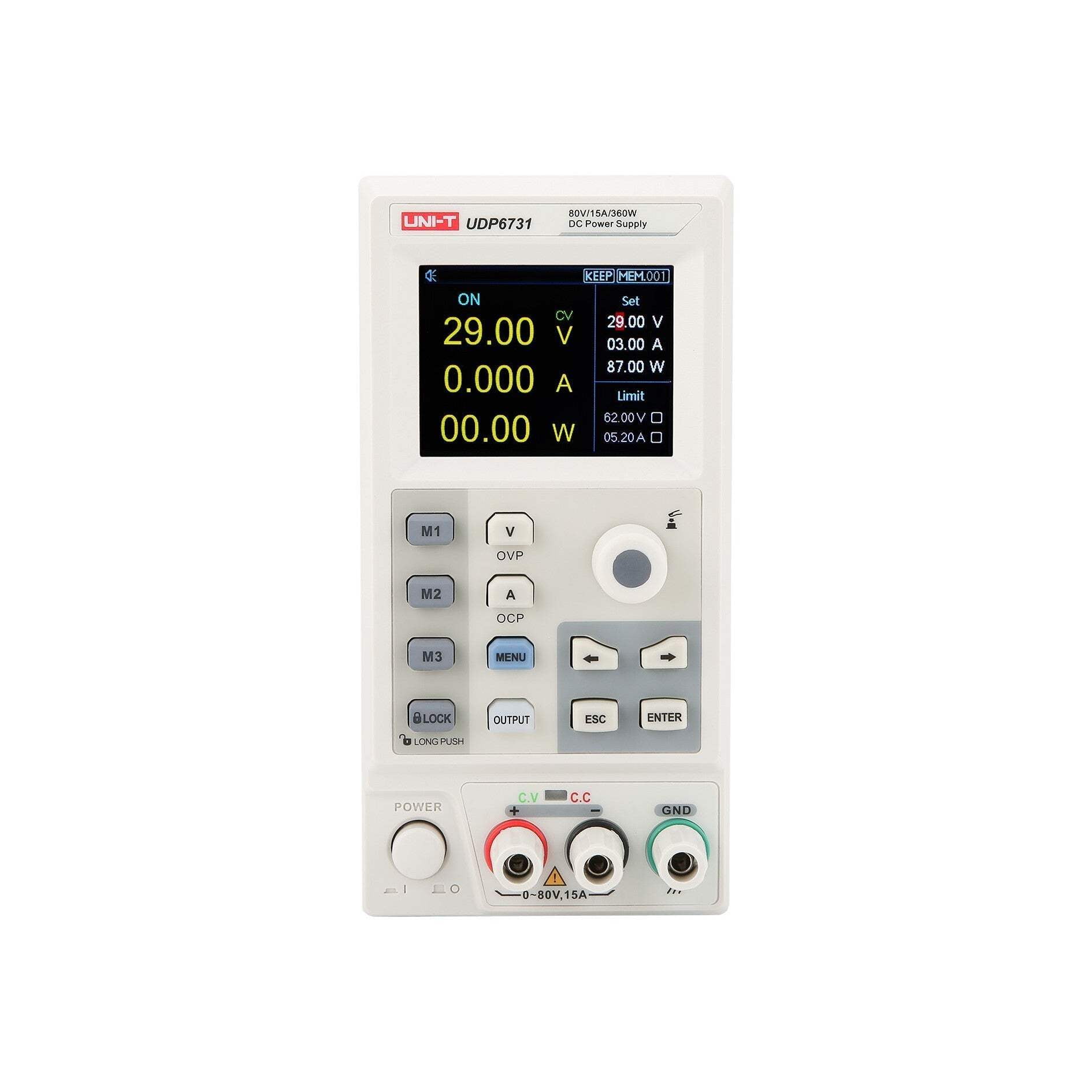 UNI-T UDP6730 360W 1Ch Basic DC Switching Power Supply 40V/30A 10mV/1mA ...