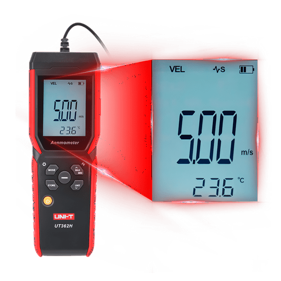 UNI-T UNI-TREND UT362H Hot Wire Anemometer Split Design Wind Meter Wind ...